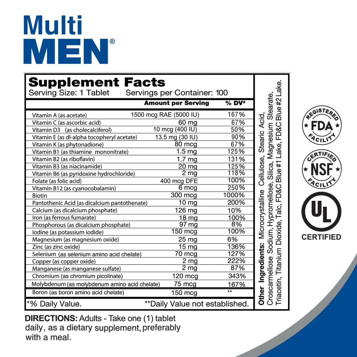 Men's Multivitamin Multi Mineral